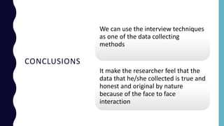 Interview Method for Qualitative Research | PPTX