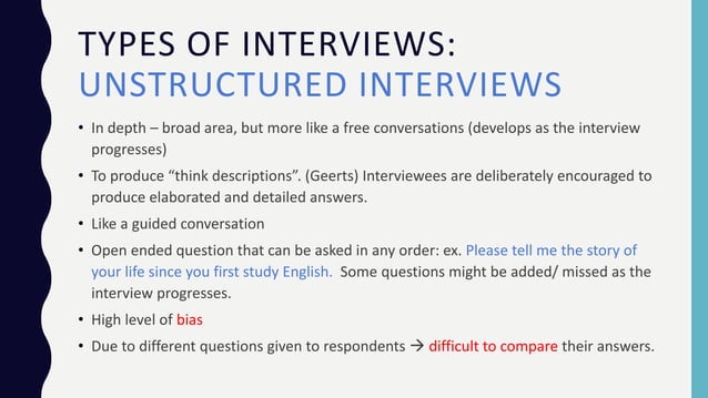 Interview Method for Qualitative Research | PPTX