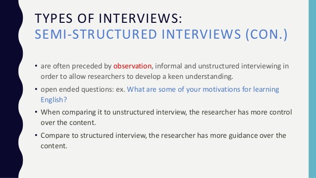 Interview Method for Qualitative Research