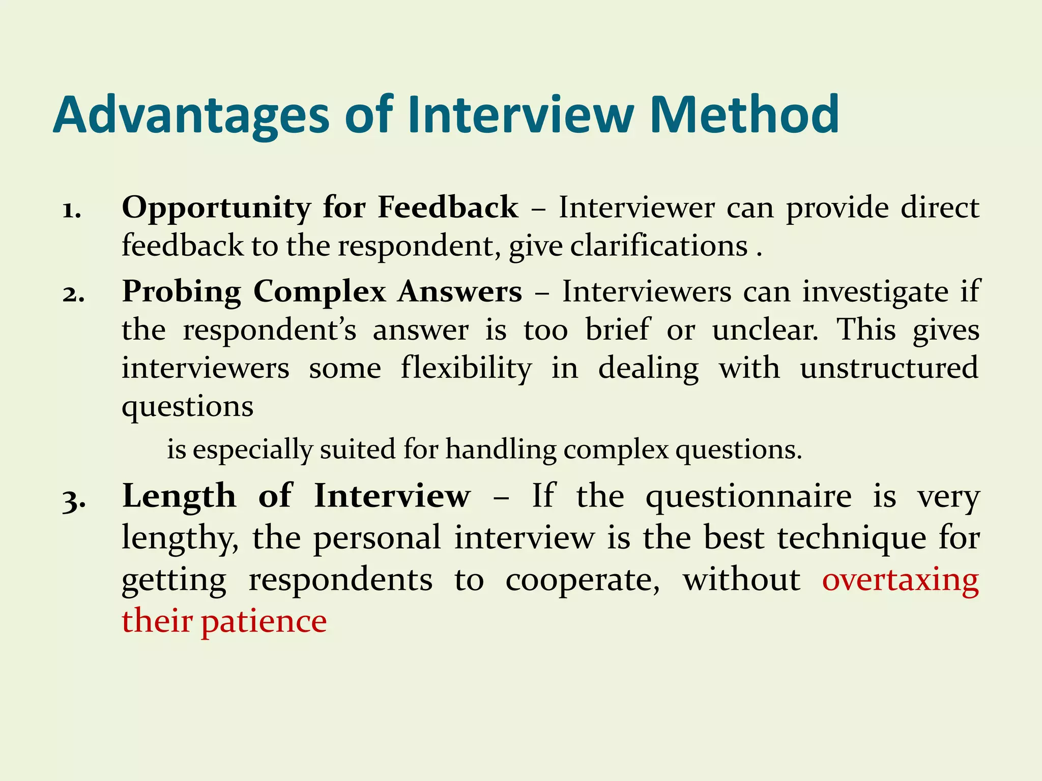 Interview method in research | PPTX