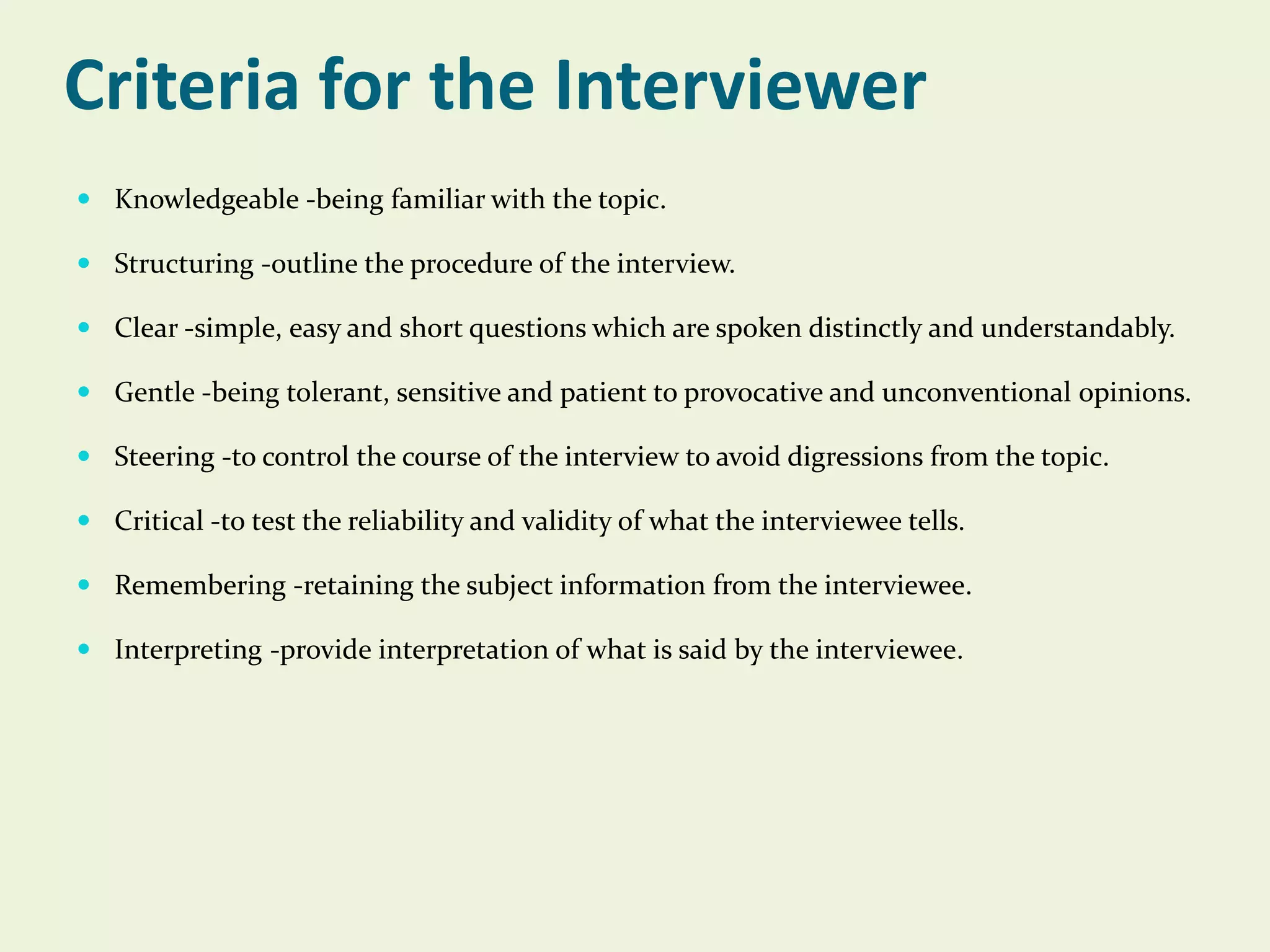 Interview method in research | PPTX