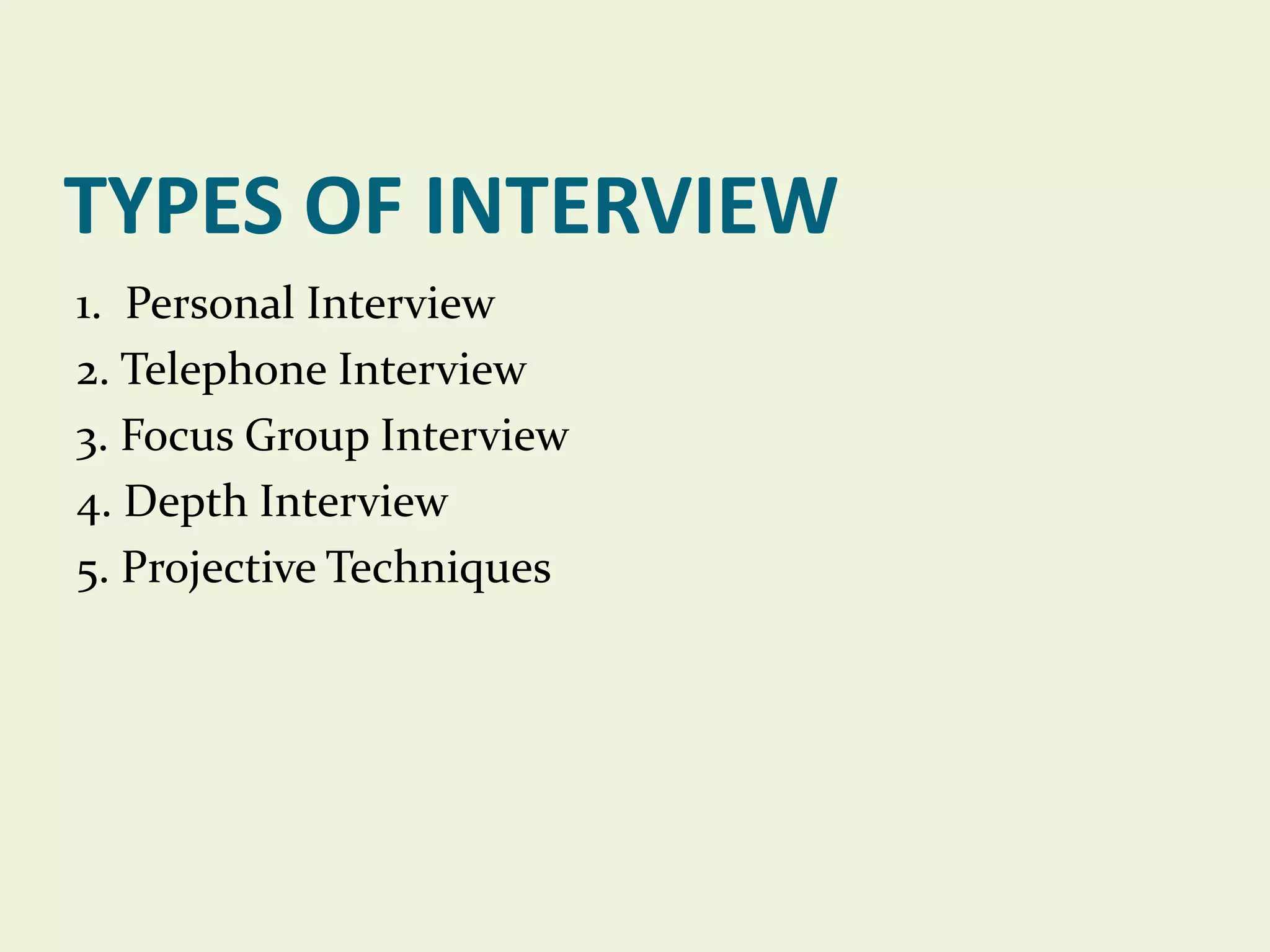 Interview method in research | PPTX