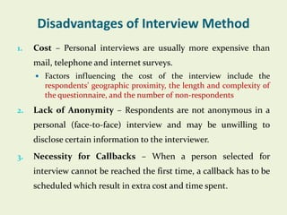 Interview method in research | PPTX