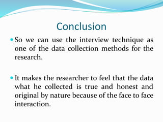 Interview method in research | PPTX | Resume Writing and Advice | Job Search