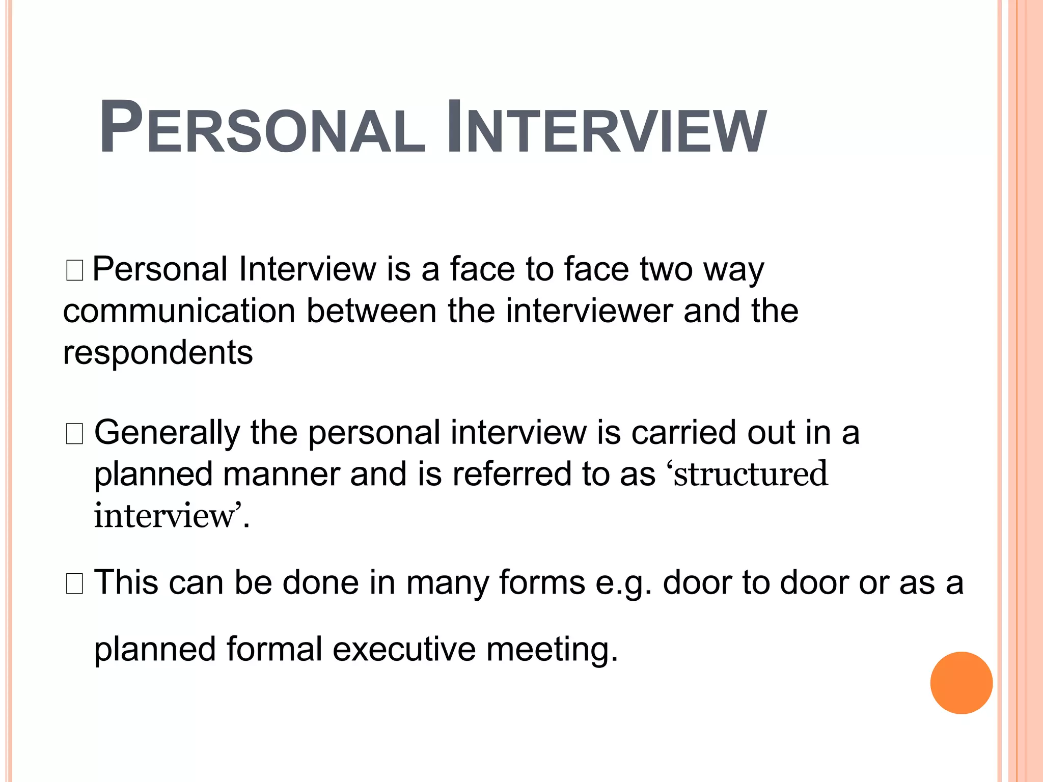 Interview method in research | PPTX | Resume Writing and Advice | Job ...