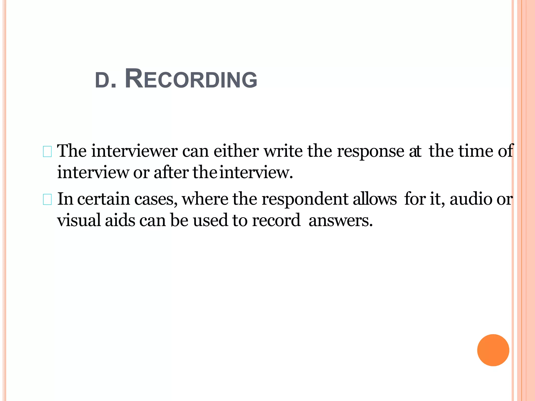 Interview method in research | PPTX