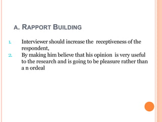 Interview method in research | PPTX