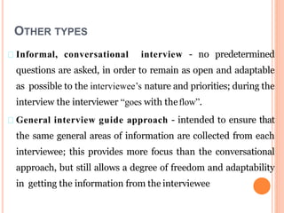Interview method in research | PPT