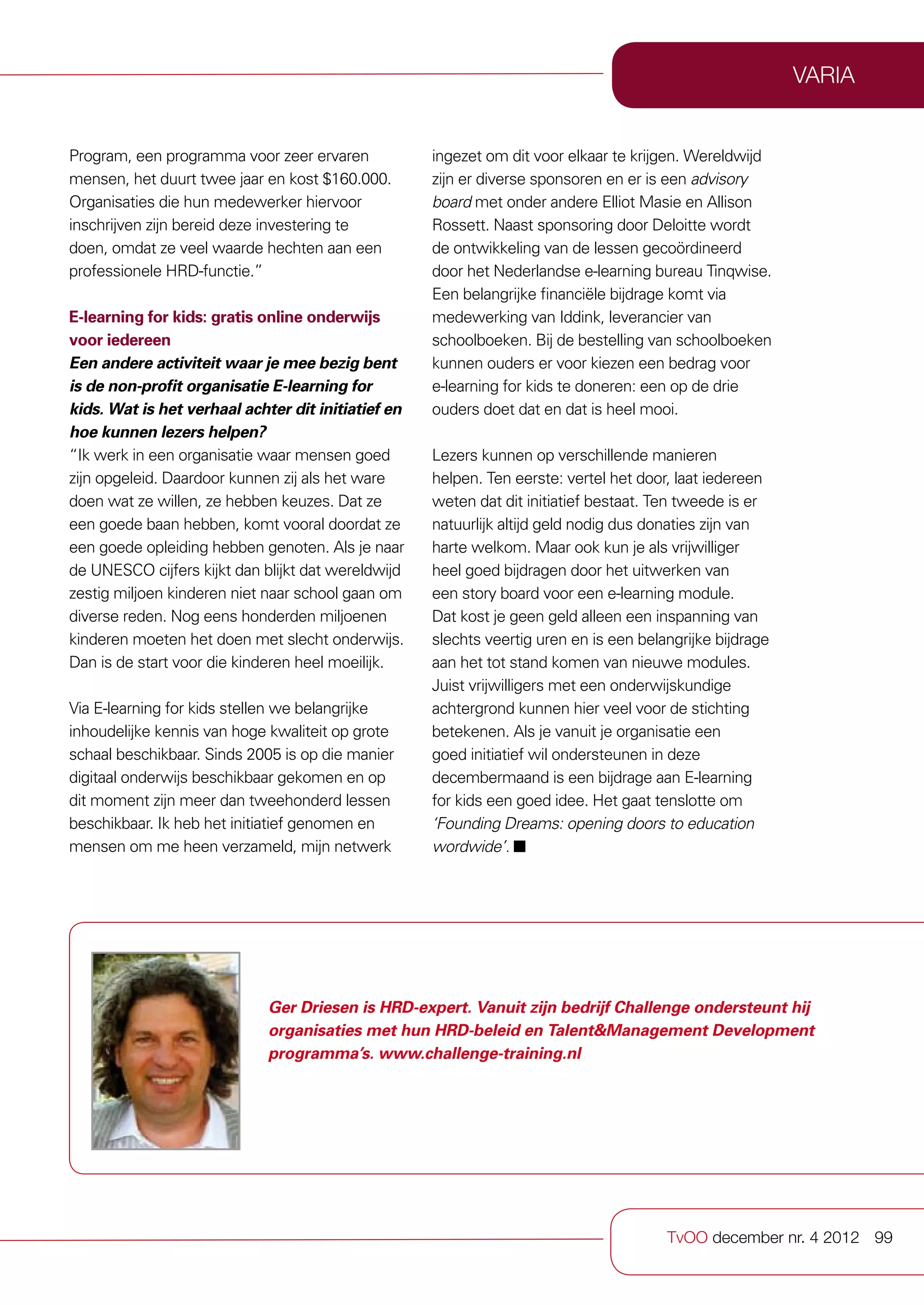 Interview met Nick van Dam Flying Dutch CLO met een groot hart | PDF