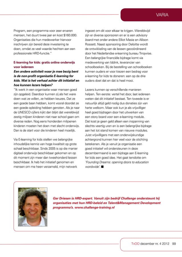Interview met Nick van Dam Flying Dutch CLO met een groot hart | PDF