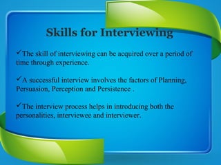 Art of Interviewing | PPT