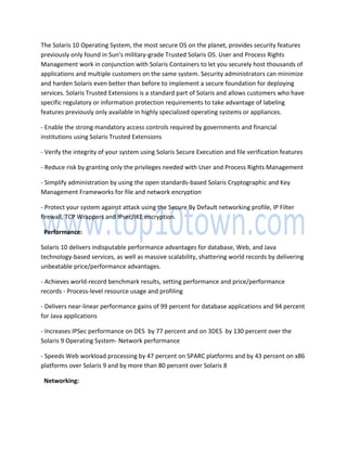 Interview operating system solaris | PDF