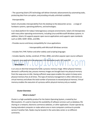 Interview operating system solaris | PDF