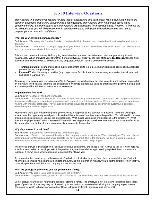 Interview packet | PDF