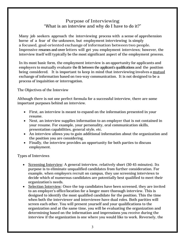 Interview packet | PDF