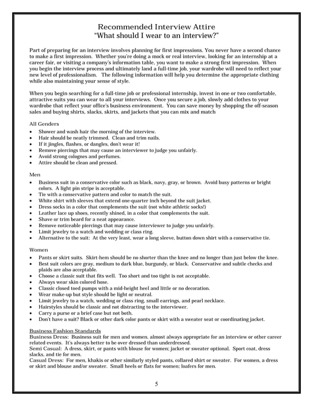 Interview packet | PDF