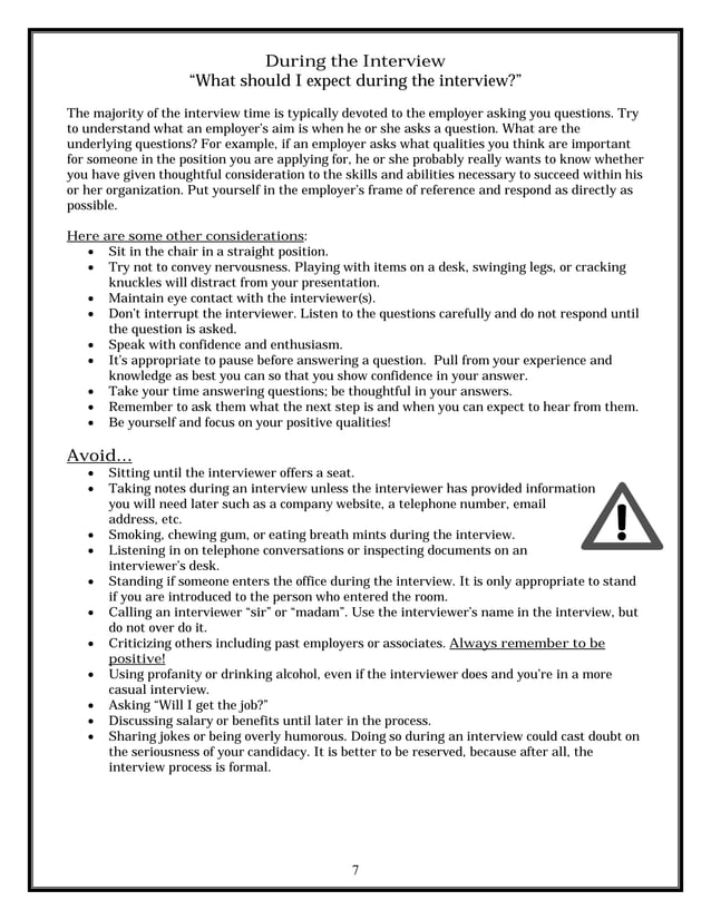 Interview packet | PDF