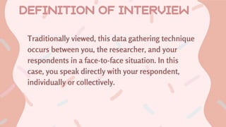 INTERVIEW PART 1.pdf PRACTICAL RESEARCH 1 | PPT