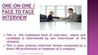 Interview and it's Types | PPTX