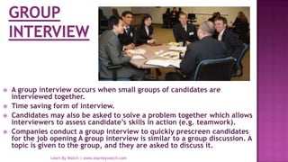 Interview and it's Types | PPTX