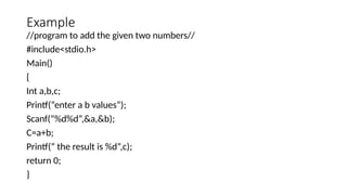 introduction to c language helps to know about the c langugaeg | PPTX