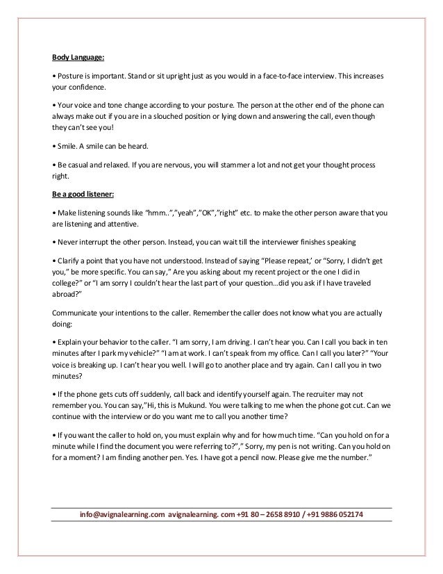 Interview preparation coaching