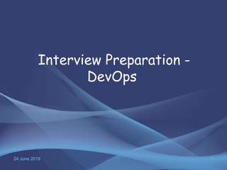 Interview preparation devops | PPT