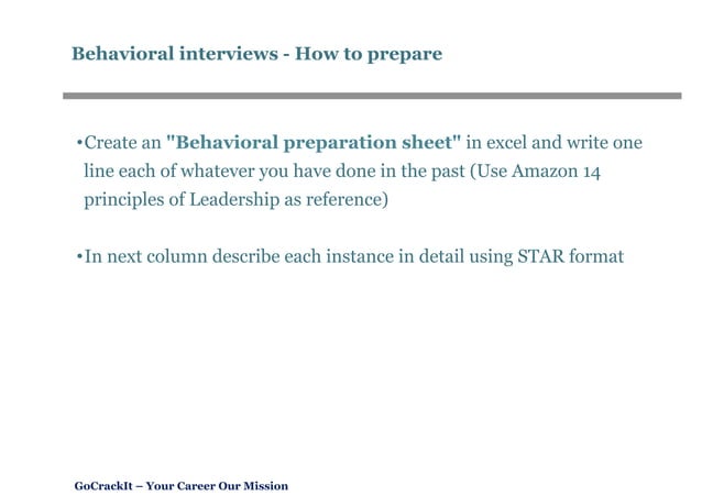 Interview preparation document | PPT