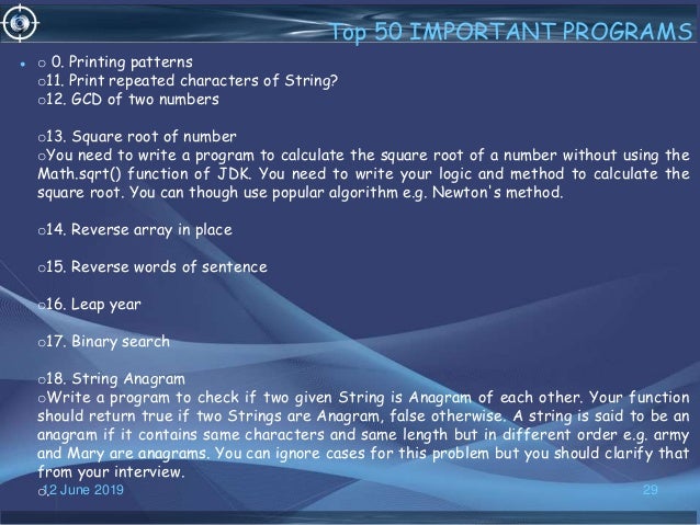 Interview Preparation Full Stack Java