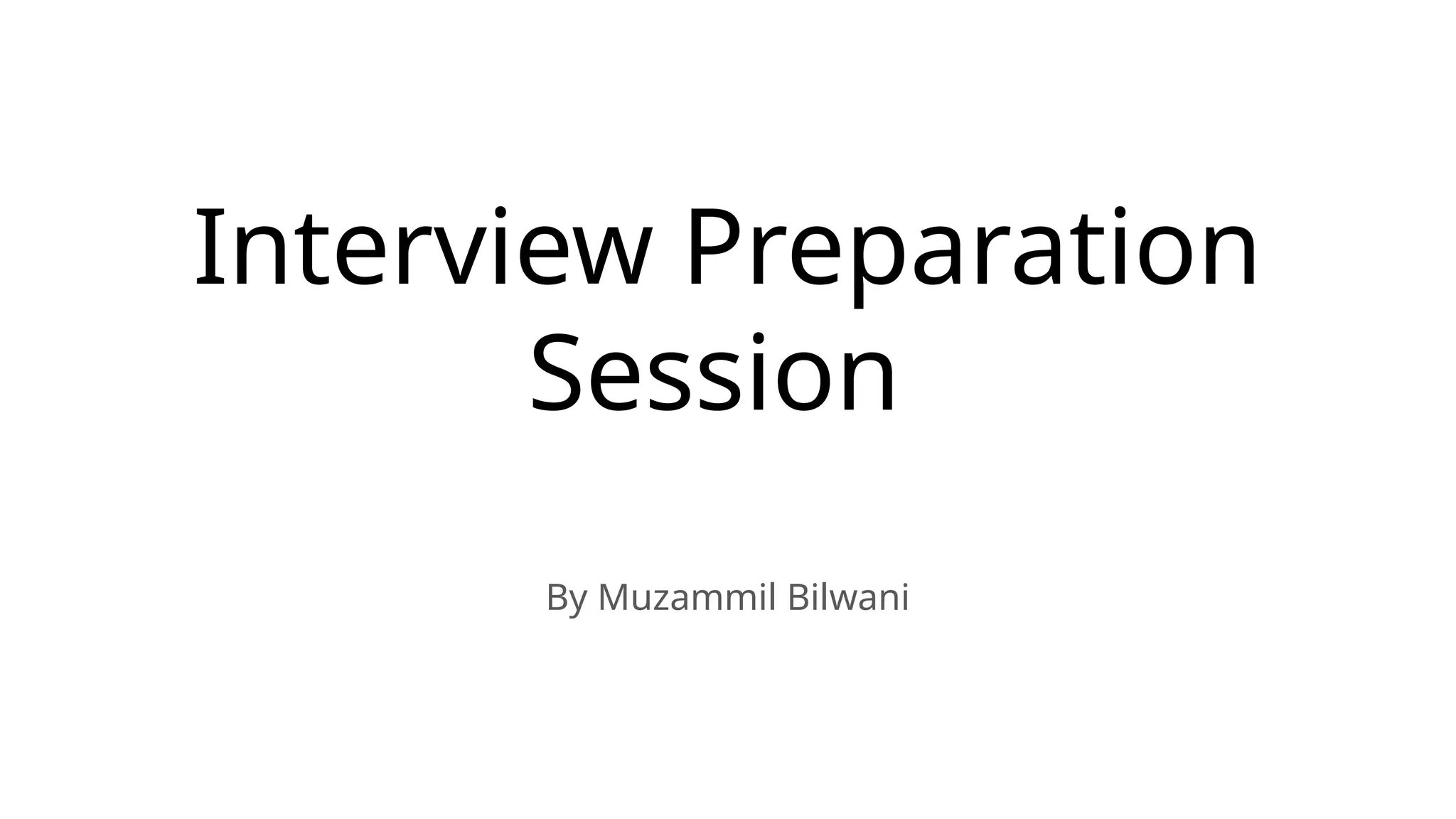Resume Building and Interview Preparation | PPTX
