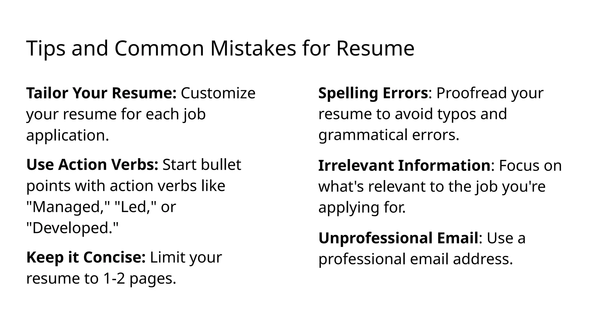 Resume Building and Interview Preparation | PPTX