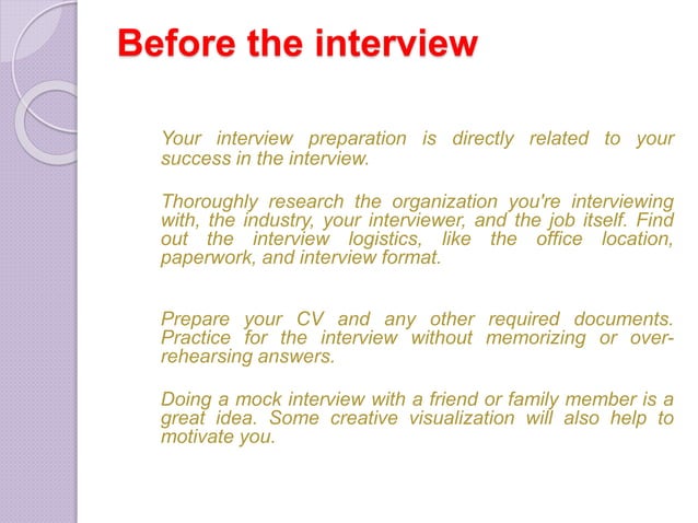 Interview preperation | PPT