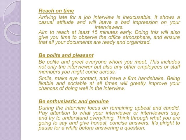 Interview preperation | PPT