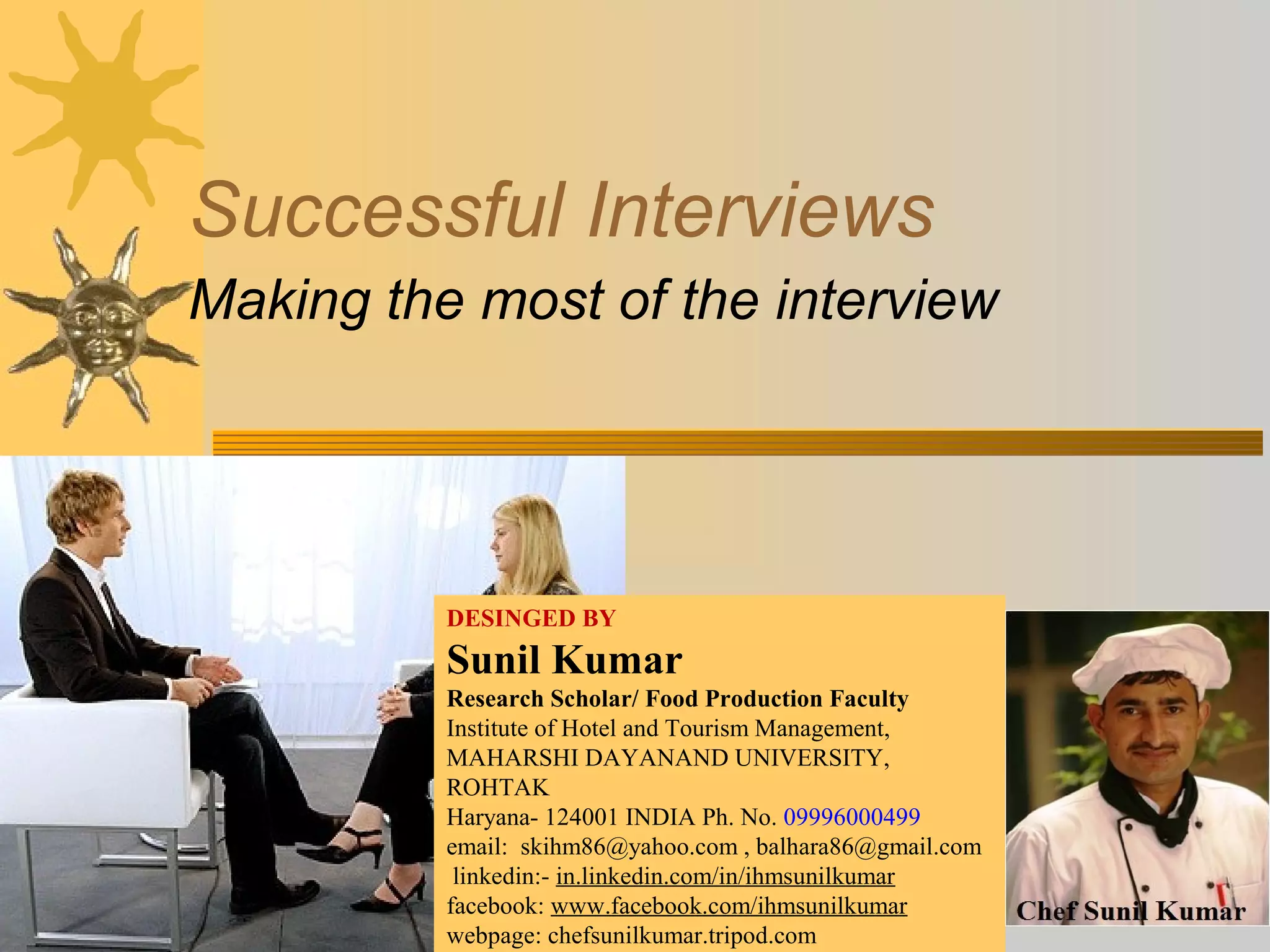 Interview presentation1 | PPT | Resume Writing and Advice | Job Search