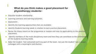 Student Clinical Placement in hospital, factors to be considered. | PPTX