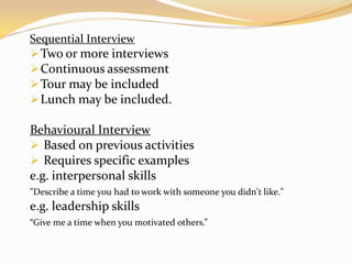 Interview process and methods of conducting interview | PPTX