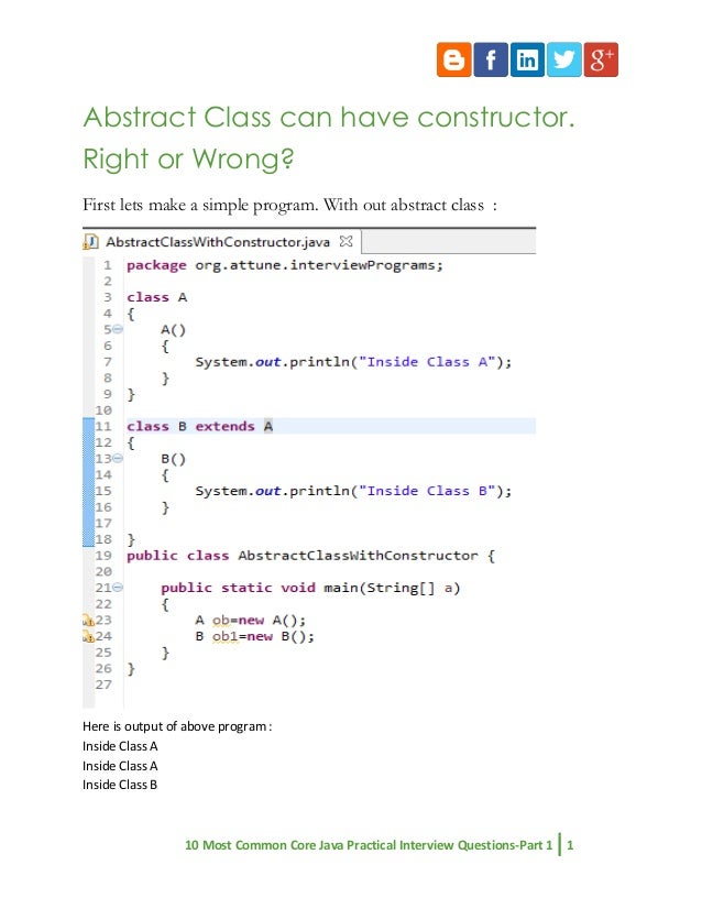 Most Common Core Java Practical Interview Questions - Part 1
