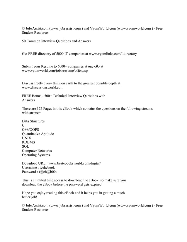 JAVA Interview qns ans | DOCX