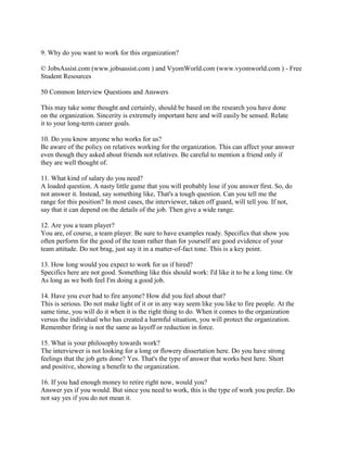 HR ASKING QUESTIONS AND ANSWERS | DOCX