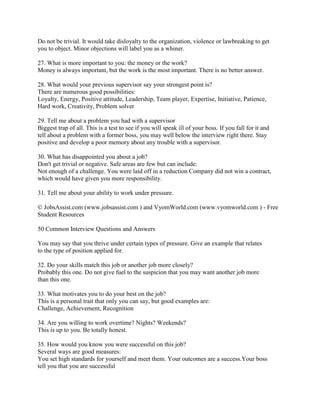 HR ASKING QUESTIONS AND ANSWERS | DOCX