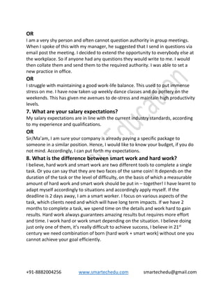 Interview question and answer | PDF