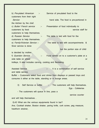 Interview question for hotel management | PDF