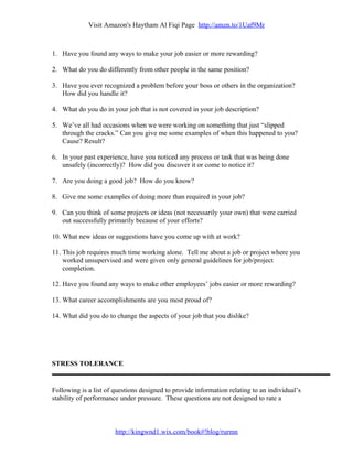 Interview questionnaire guide | DOC