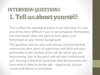 Interview questions | PPT