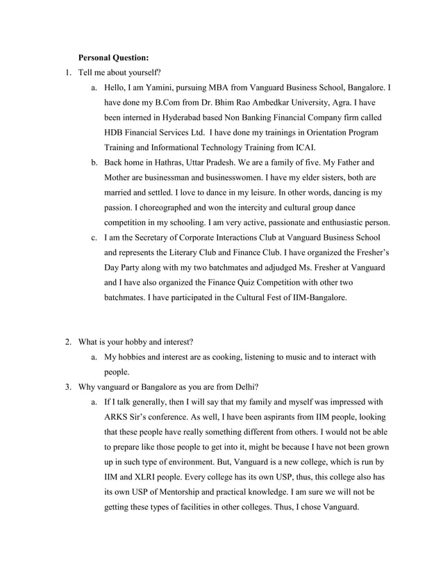 Interview questions | PDF