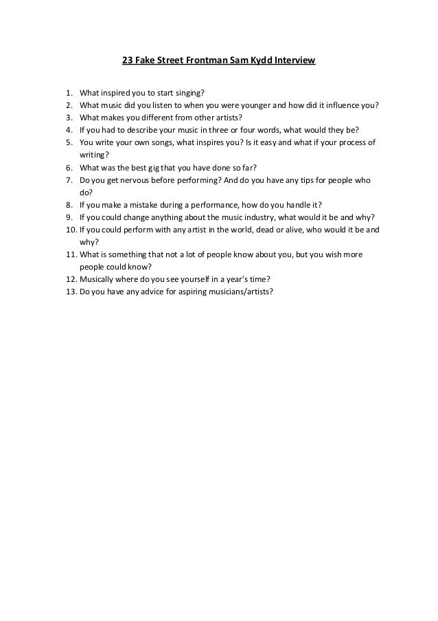23 Fake Street Interview Questions 23-fake-street-interview-questions