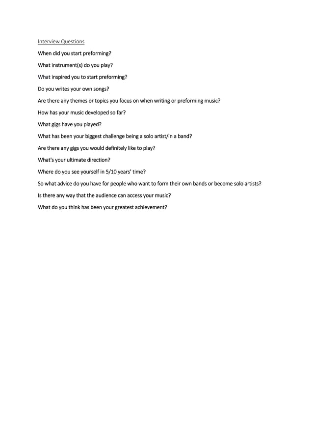 Interview Questions | DOCX