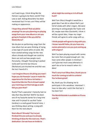 Interview Transcript for magazine | PDF