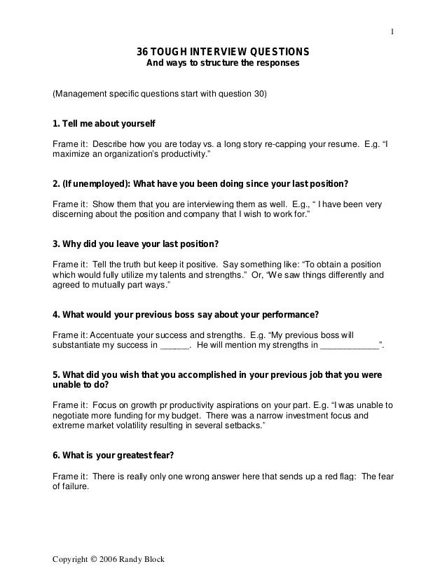 Interview questions
