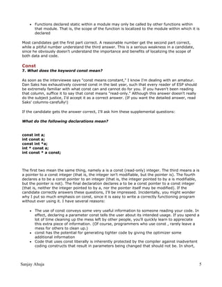 Interview questions | PDF | Programming Languages | Computing